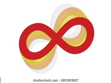 Red Infinity Symbol On White Background Stock Vector (Royalty Free ...