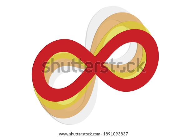 Red Infinity Symbol On White Background Stock Vector (Royalty Free ...