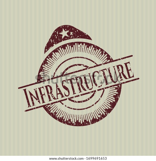 Red Infrastructure Distress Rubber Stamp Stock Vector (Royalty Free ...
