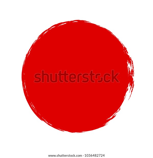 Cercle De Peinture Rouge À L'Encre : image vectorielle de stock (libre ...