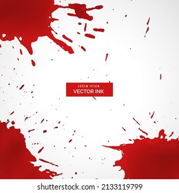 Red Ink Splash Collection Vector Stock Vector (Royalty Free) 2133119799 ...