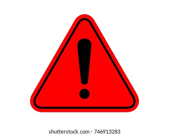 Isolated Caution Warning Sign Round Triangular Stock Vector (Royalty ...