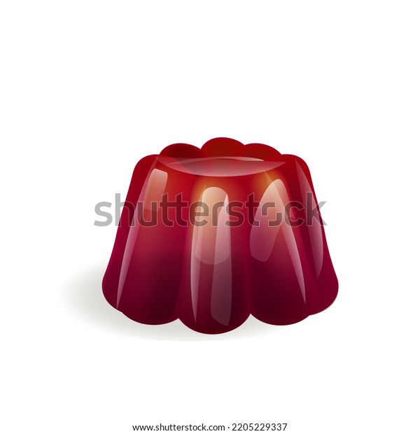 Red Jelly Realistic Vector Illustration Suitable Stock Vector (Royalty ...