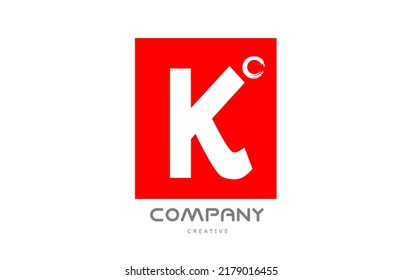 Red K Alphabet Letter Logo Icon Stock Vector (Royalty Free) 2179016455 ...