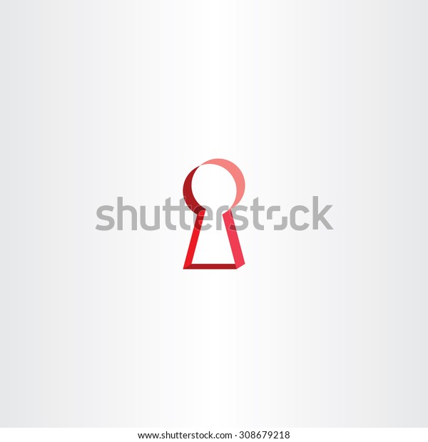 Red Key Lock Hole Icon Design Stock Vector (Royalty Free) 308679218 ...