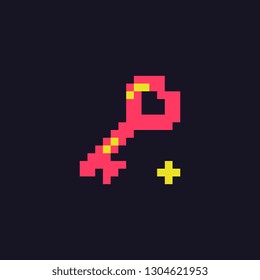 Red Key Pixel Art Style Icon Stock Vector (Royalty Free) 1304621953 ...