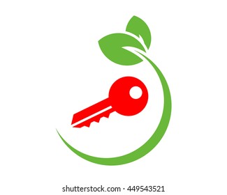 Red Key Plant Leaves Leaf Image Stock Vector (Royalty Free) 449543521 ...