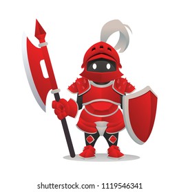 Red Knight Character Design Stock Vector (Royalty Free) 1119546341 ...