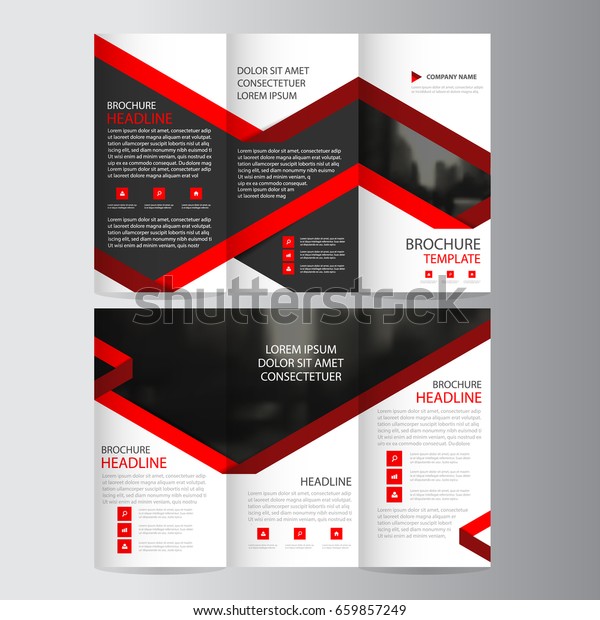 Red Label Business Trifold Leaflet Brochure: Vector có sẵn (miễn phí ...