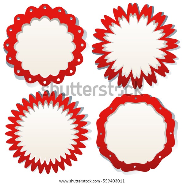 Red Label Design On White Background Stock Vector (Royalty Free ...