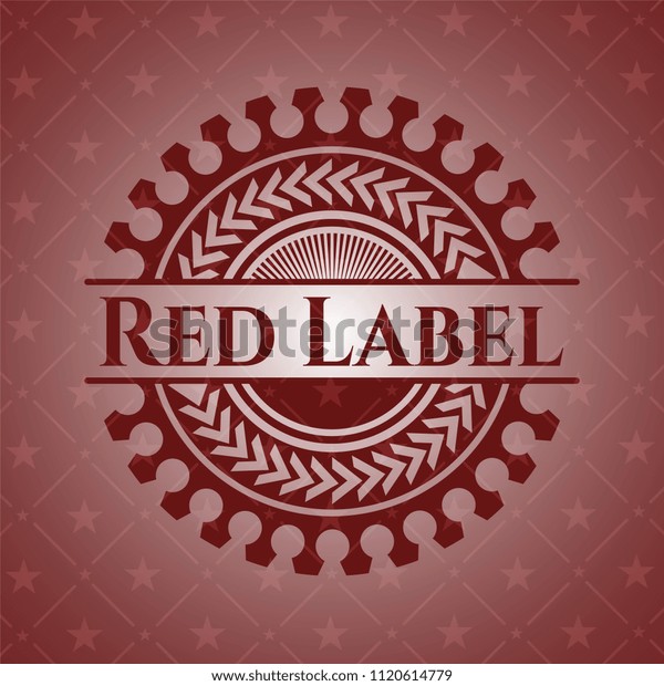 Red Label Vintage Red Emblem Stock Vector (Royalty Free) 1120614779 ...