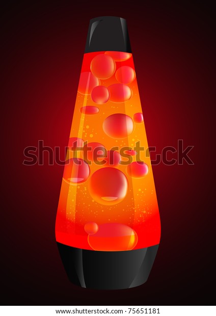 Red Lava Lamp Stock Vector (Royalty Free) 75651181