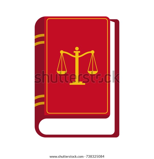 Red Law Book Flat Style Vector Stock Vector (Royalty Free) 738325084 ...