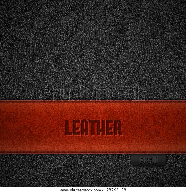 Red Leather Stripe On Black Leather Stock Vector (Royalty Free ...