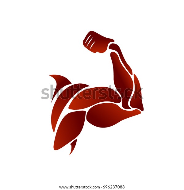 Red Left Arm Muscle Stock Vector (Royalty Free) 696237088 | Shutterstock