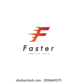 Red Letter F Speed Effect Isolated Stock Vector (Royalty Free ...
