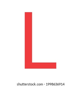 Red Letter L Simple Clip Art Stock Vector (Royalty Free) 1998636914 ...