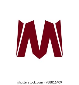 Red Letter M Logo Design Stock Vector (Royalty Free) 788811409 ...
