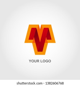 Red Letter M Logo Gradation Color Stock Vector (Royalty Free ...