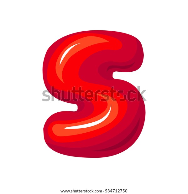 Red Letter S On White Stock Vector (Royalty Free) 534712750