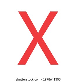Red Letter X Simple Clip Art Stock Vector (Royalty Free) 1998641303 ...