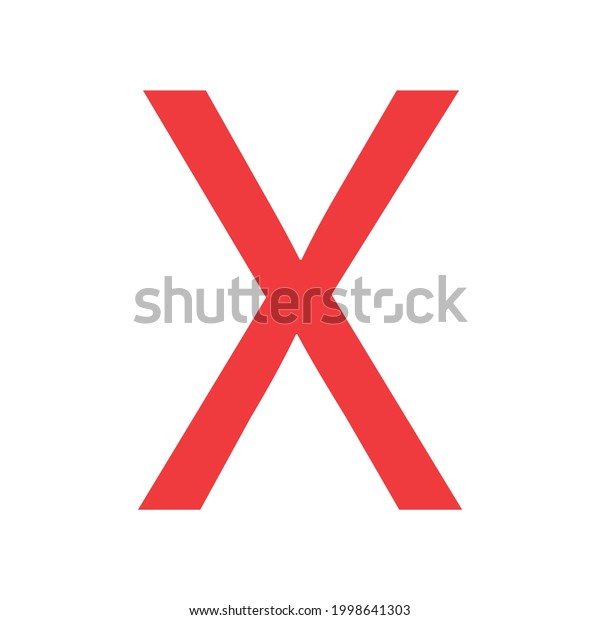 Red Letter X Simple Clip Art Stock Vector (Royalty Free) 1998641303 ...