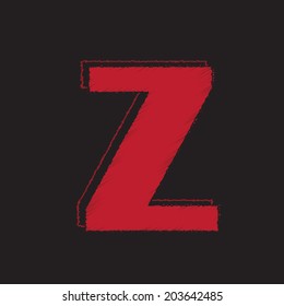 Red Letters On Black Background Stock Vector (Royalty Free) 203642485 ...