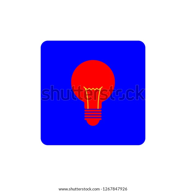Red Light Bulb Icon Isolete On Stock Vector (Royalty Free) 1267847926 ...