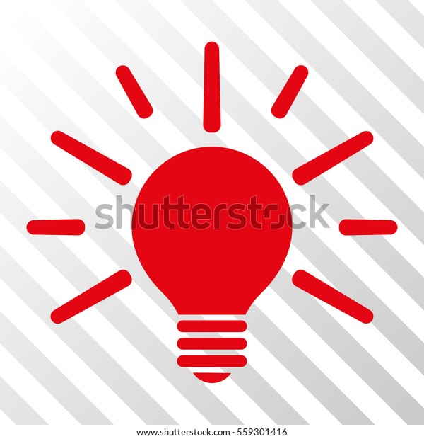 Red Light Bulb Interface Toolbar Icon Stock Vector (Royalty Free ...
