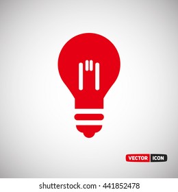 Red Light Bulb Vector Illustration Stock Vector (Royalty Free ...