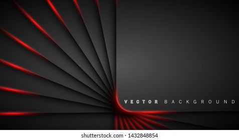 Red Light Line Shadow Dark Grey Stock Vector (Royalty Free) 1432848854 ...