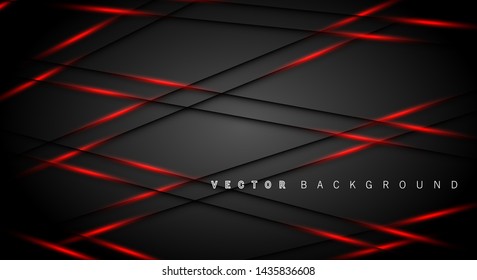 Red Light Line Shadow Dark Grey Stock Vector (Royalty Free) 1435836608 ...