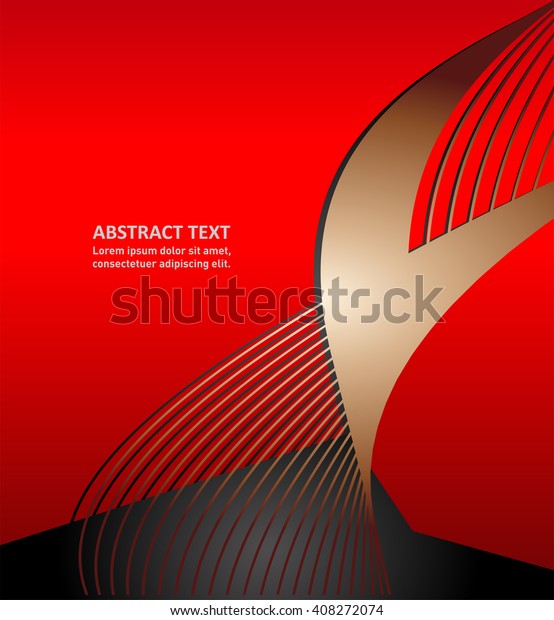 Red Line Curve On Black Background Stock Vector (Royalty Free ...