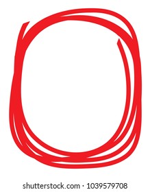 Red Line Frame Drawn By Marker Stock Vector (Royalty Free) 1039579708 ...