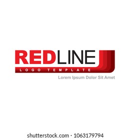 Red Line Logo Template Stock Vector (Royalty Free) 1063179794