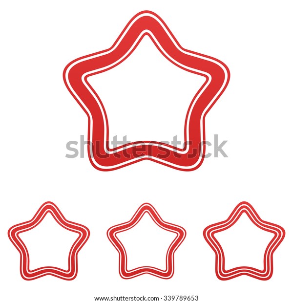 Red Line Star Symbol Logo Design Stock Vector (Royalty Free) 339789653 ...