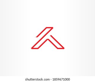 Red Line Vector Logo Design Template Stock Vector (Royalty Free ...