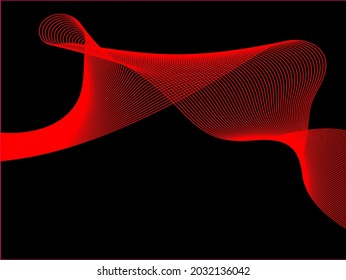 Red Lines Abstract Black Background Stock Vector (Royalty Free ...