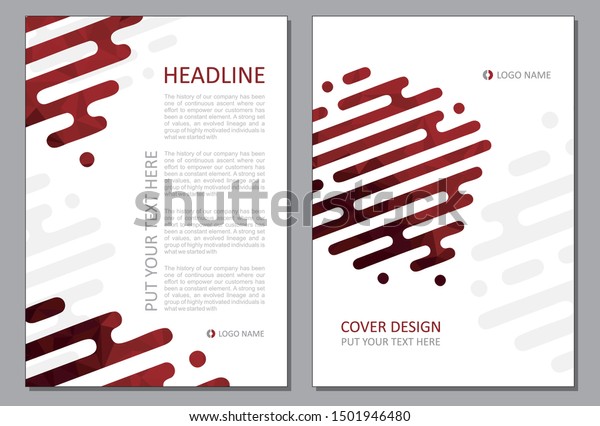 Red Lines Cover Page Design Stock Vector (Royalty Free) 1501946480 ...