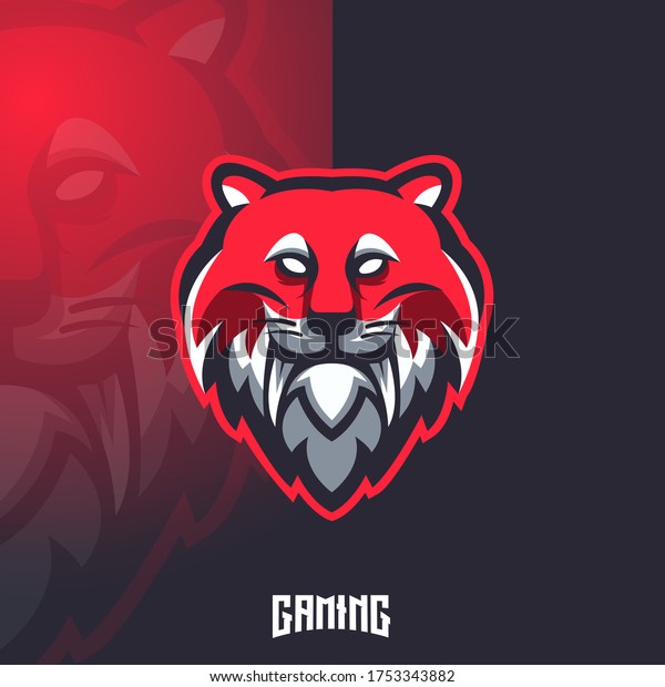 Red Lion Mascot Logo Design Vector Stock Vector (Royalty Free ...
