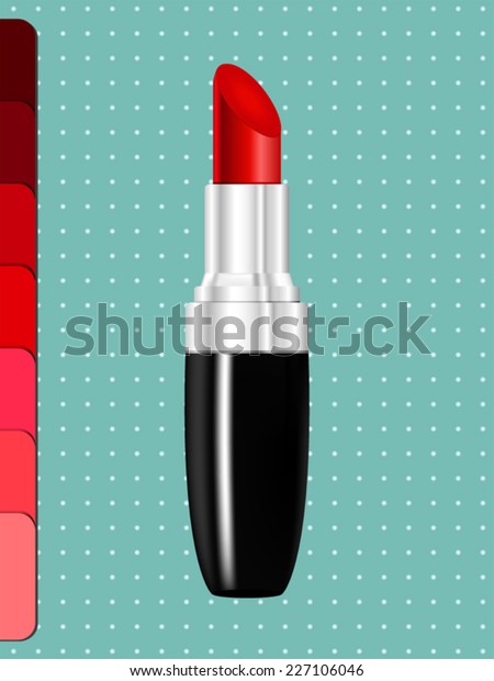 Red Lipstick Red Color Palette Vector Stock Vector (Royalty Free ...