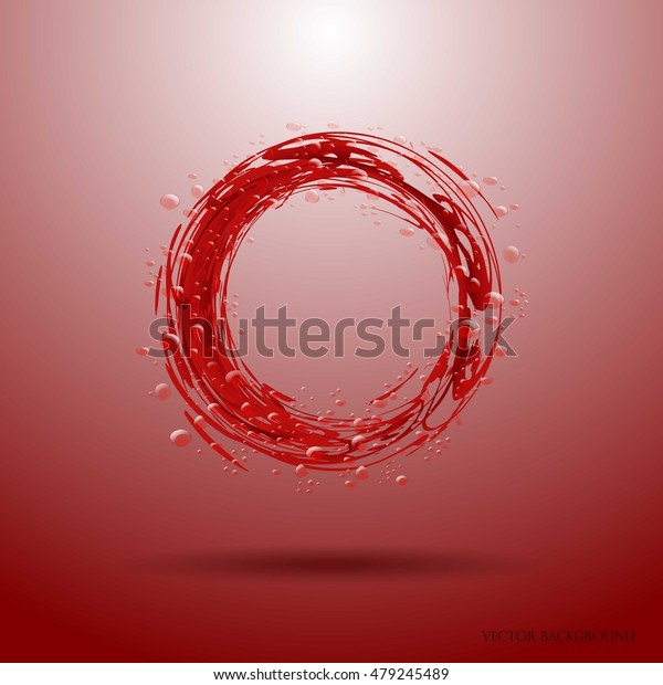 Red Liquid Circle Blood Drops Blood Stock Vector (Royalty Free ...