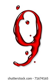 Red Liquid Number Stock Vector (Royalty Free) 71674165 | Shutterstock
