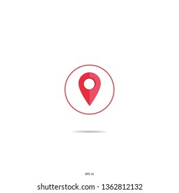 Red Location Icon Circle Stock Vector (Royalty Free) 1362812132 ...