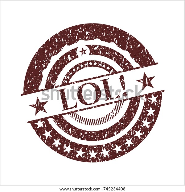 Red Lol Rubber Grunge Texture Stamp Stock Vector (Royalty Free ...