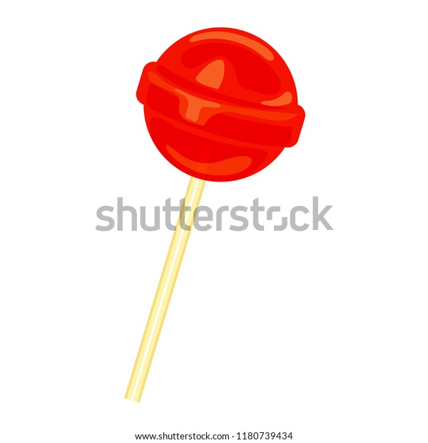 Red Lollipop Icon Cartoon Red Lollipop Stock Vector (Royalty Free ...