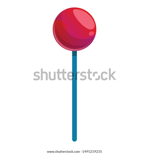 Red Lollipop Icon Cartoon Red Lollipop Stock Vector (Royalty Free ...