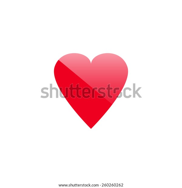 Red Love Heart Vector Illustration Stock Vector (Royalty Free ...