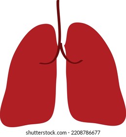Red Lungs Icon Medical Vector Design Stock Vector (Royalty Free ...