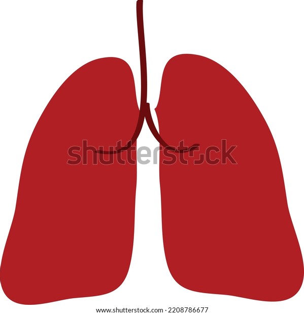 Red Lungs Icon Medical Vector Design Stock Vector (Royalty Free ...